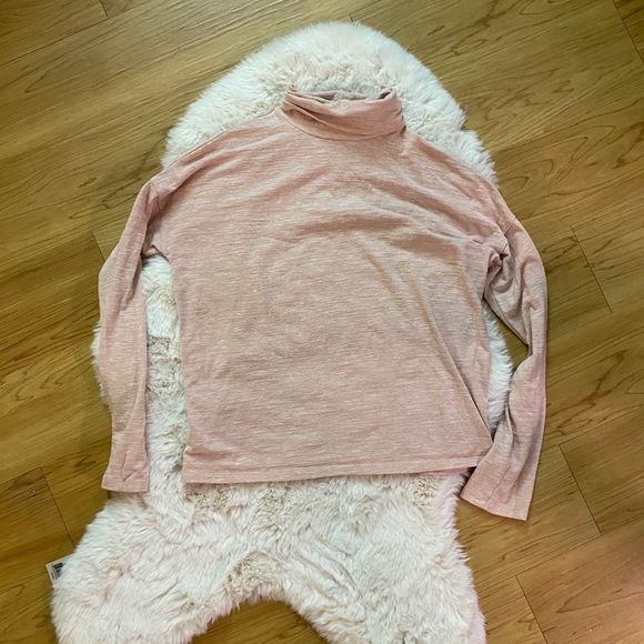 Madewell | Tops | Madewell Pink Turtleneck Long Sleeved Shirt | Poshmark